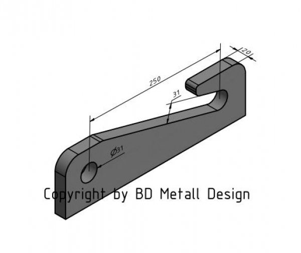 BD Metall Design - Koppelhaken Satz Kramer 112 bis 350,5035 ...